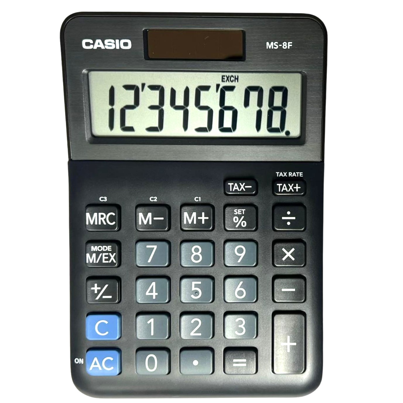 מחשבון שולחני 4 פעולות+לחצני פלוס/מינוס מע"מ CASIO MS-8F